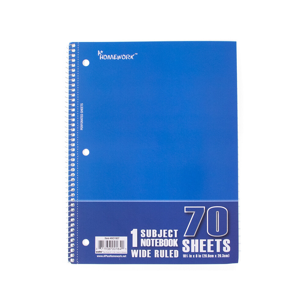 West Coast Paracord 70 Sheet Spiral Notebook Wide-Ruled Lot of 1, 6 or ...