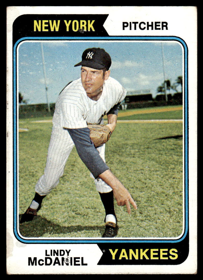 1974 Topps Lindy McDaniel #182 New York Yankees Baseball Card | eBay