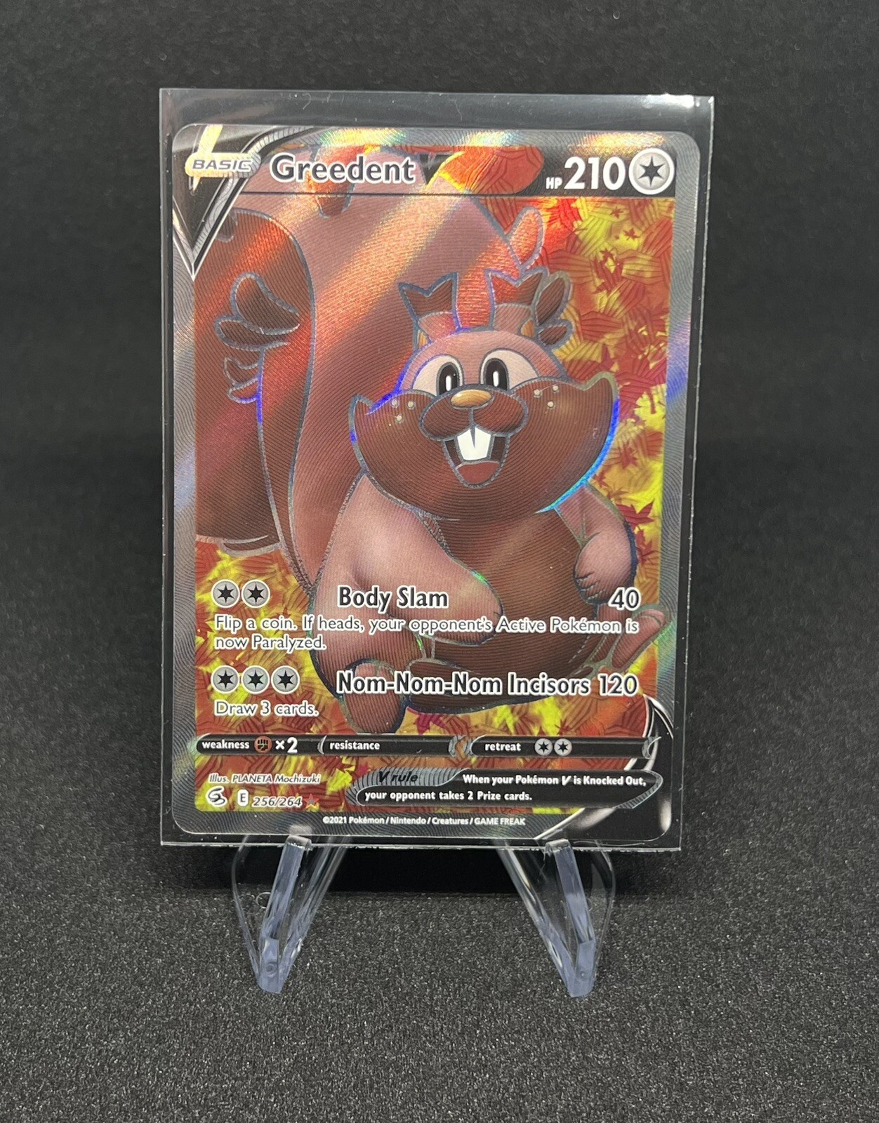 Greedent V (Full Art) 256/264 Ultra Rare Fusion Strike Pokemon TCG | eBay