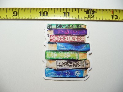 STACK PRETTY BOOKS DECAL STICKER READING NOVEL LIBRARY STORY | eBay