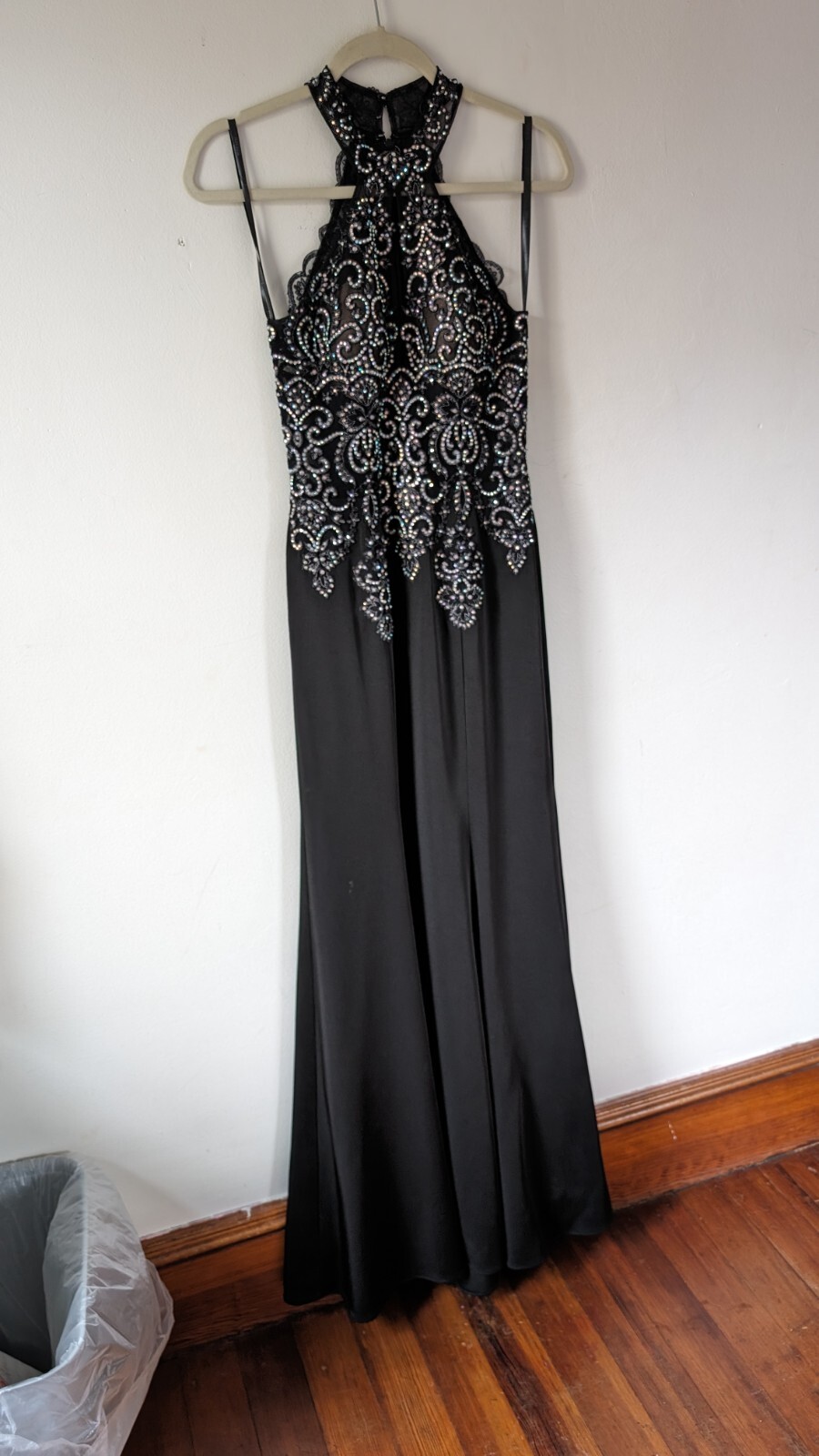 Jovani JVN Beaded Halter Top Prom Dress Size 0 - Gem