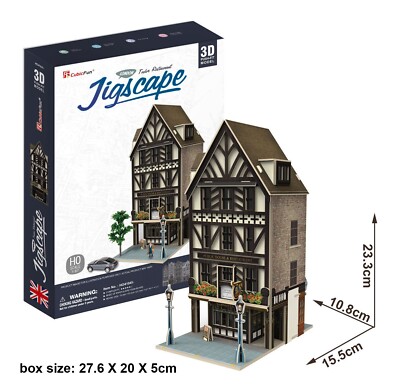 Tudor Restaurant Printed Cardboard HO Model Building (Assembly Required ...