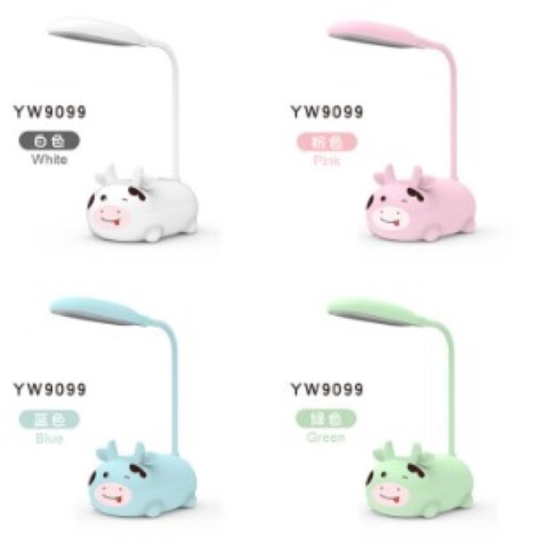LED Portable Cute Kitten Cat Piggy Bear Lamp Reading Night Light USB ...