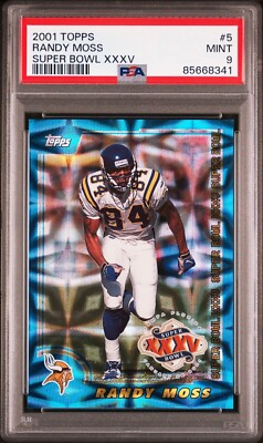 PSA 9 Pop 1 - 2001 Topps Super Bowl XXXV Randy Moss #5 - HOF *TEXCARDS ...
