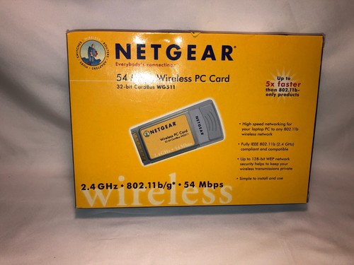 Netgear WG511 54 Mbps Wireless PC Card, Open Box | eBay