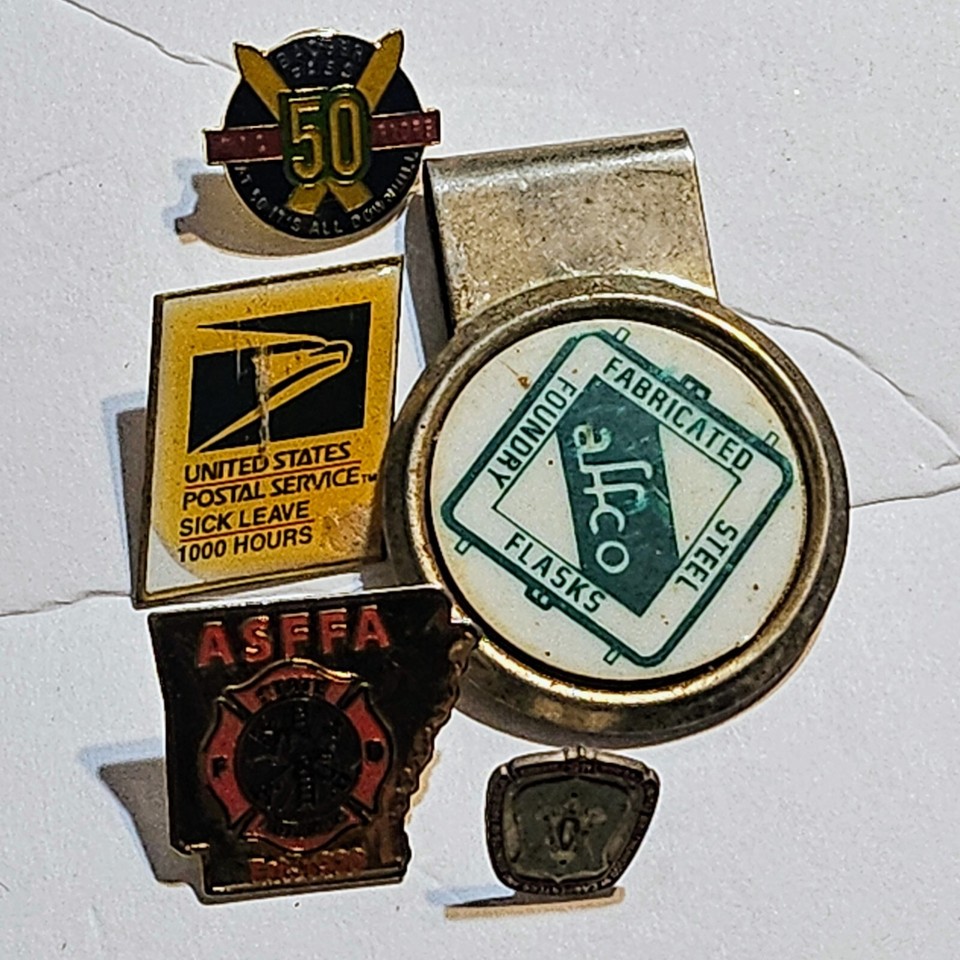 Vtg Lapel Pins Badge US Postal Affco ASFFA Logo Gun Memorabilia Lot of 5 | eBay