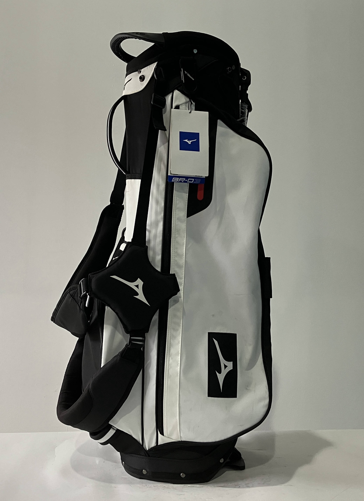Mizuno BR-D3 Stand Bag White Black 4-Way Divide Dual Strap Golf Bag NEW!