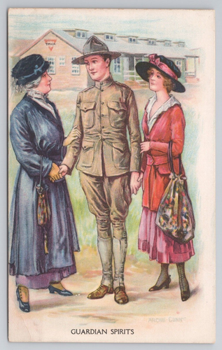 WWI Guardian Spirits Soldier Mother Romance Archie Gunn Artist Signed ...