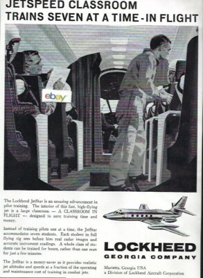 LOCKHEED AIRCRAFT JETSTAR BIZ JET 1958 JET SPEED CLASSROOM TRAINS 7 ...
