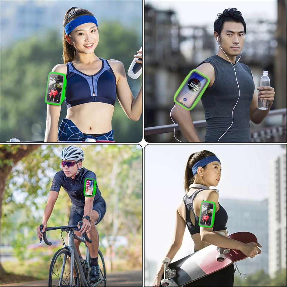 Sports Arm Band Phone Holder Gym Running Jogging Exercise Armband Pouch ...