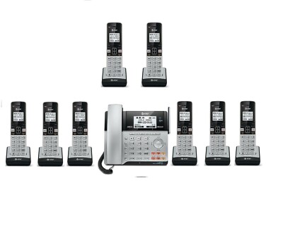 AT&T 2 Line Cordless Intercom Paging Dual Conference Phone System w 9 ...