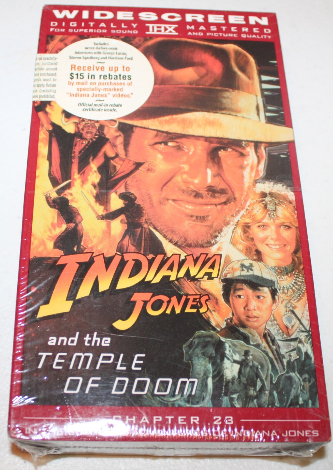 Indiana Jones and the Temple of Doom (New Sealed VHS, 1999, Widescreen ...
