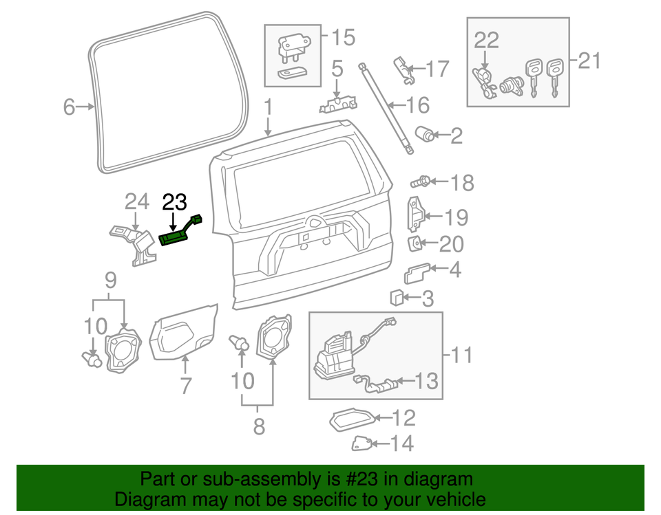 Genuine Toyota Switch Assembly Back Door Opener 84840-35010 | eBay