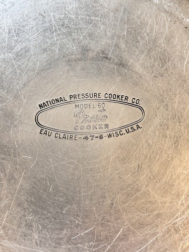 Vtg 4 Qt Presto Model 60 AL Pressure Cooker w/Lid Regulator Trivet ...