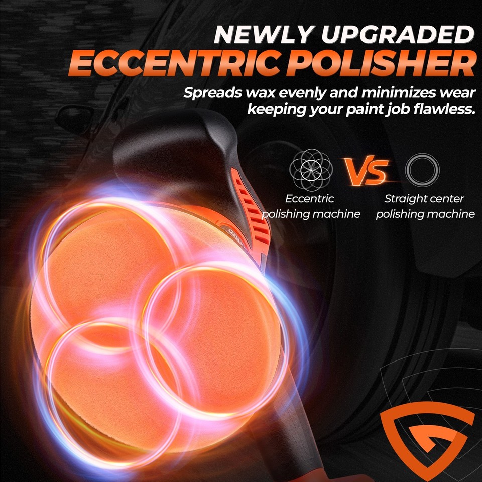 Car Cordless Polishing Machine Sander Kit Rotary Buffer Universal NEW W ...