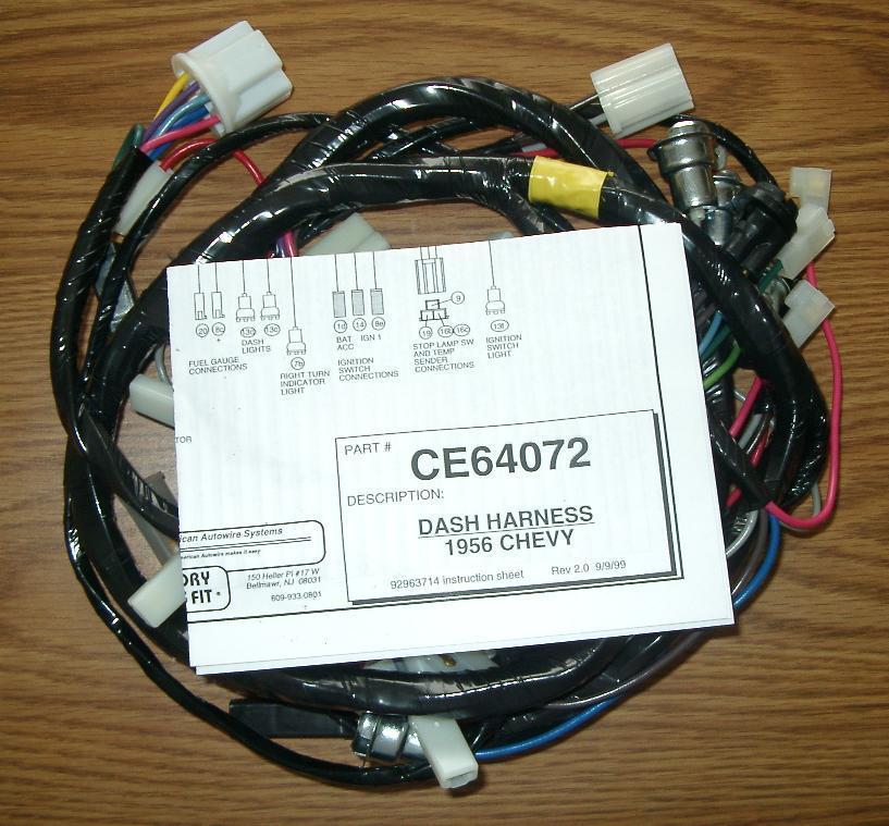 56 Chevy Under Dash Wiring Harness 1956 Chevrolet New | eBay
