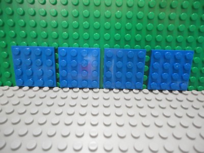 Lego 4 Blue 4x4 base plate | eBay