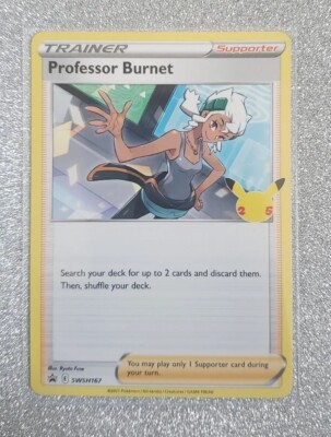 Pokémon TCG Professor Burnet SWSH Black Star Promo SWSH167 Regular ...