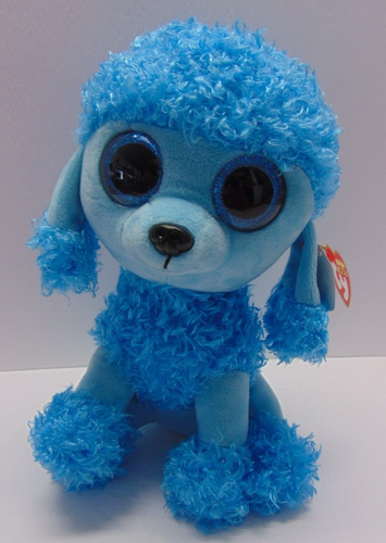 TY BEANIE BOOS MANDY BLUE PLUSH POODLE DOG WITH SWING TAG | eBay