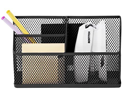 LockerMate Magnetic Pencil Holder Locker Organizer with 3 Mesh Storage ...