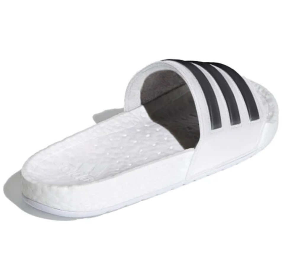 adidas Adilette Boost Slides 'Black White Stripes' 'white black stripes ...