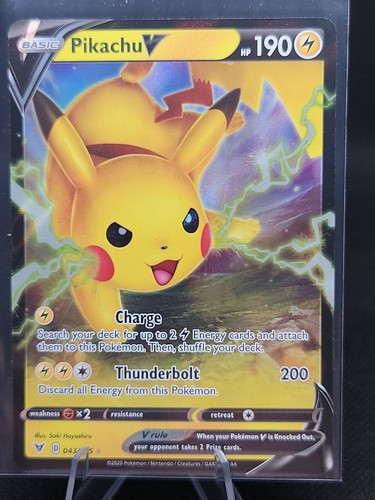 Pikachu V 043/185 - Vivid Voltage - Ultra Rare Holo Pokemon Card Near ...