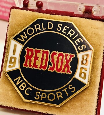 Vintage 1986 World Series NBC Sports Boston Red Sox Pin Original Case ...