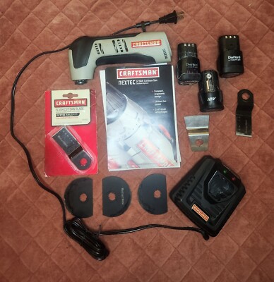 CRAFTSMAN NEXTEC 12V MULTI-TOOL W/ CASE ,3 Batteries, Charger And 6 ...