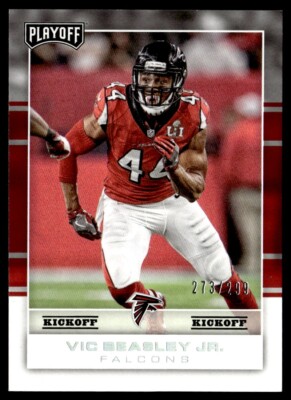 2017 Panini Playoff Kickoff Vic Beasley Jr. 273/299 Atlanta Falcons #7 ...