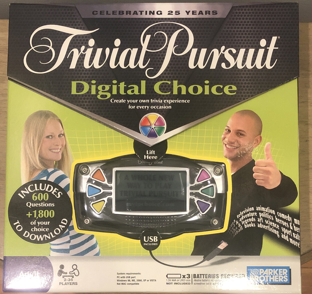 Trivial Pursuit Digital Choice Trivia Game Parker Brothers Electronic ...