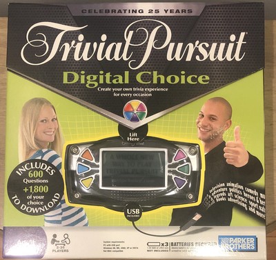 Trivial Pursuit Digital Choice Trivia Game Parker Brothers Electronic ...