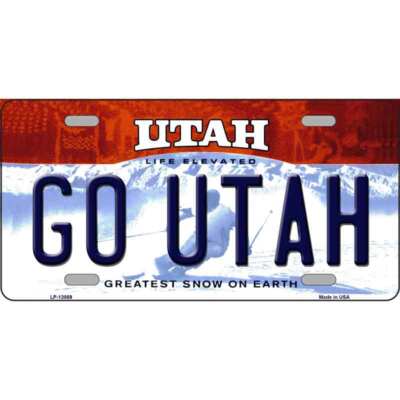 Go Utah Novelty Metal License Plate Tag LP-13069 | eBay