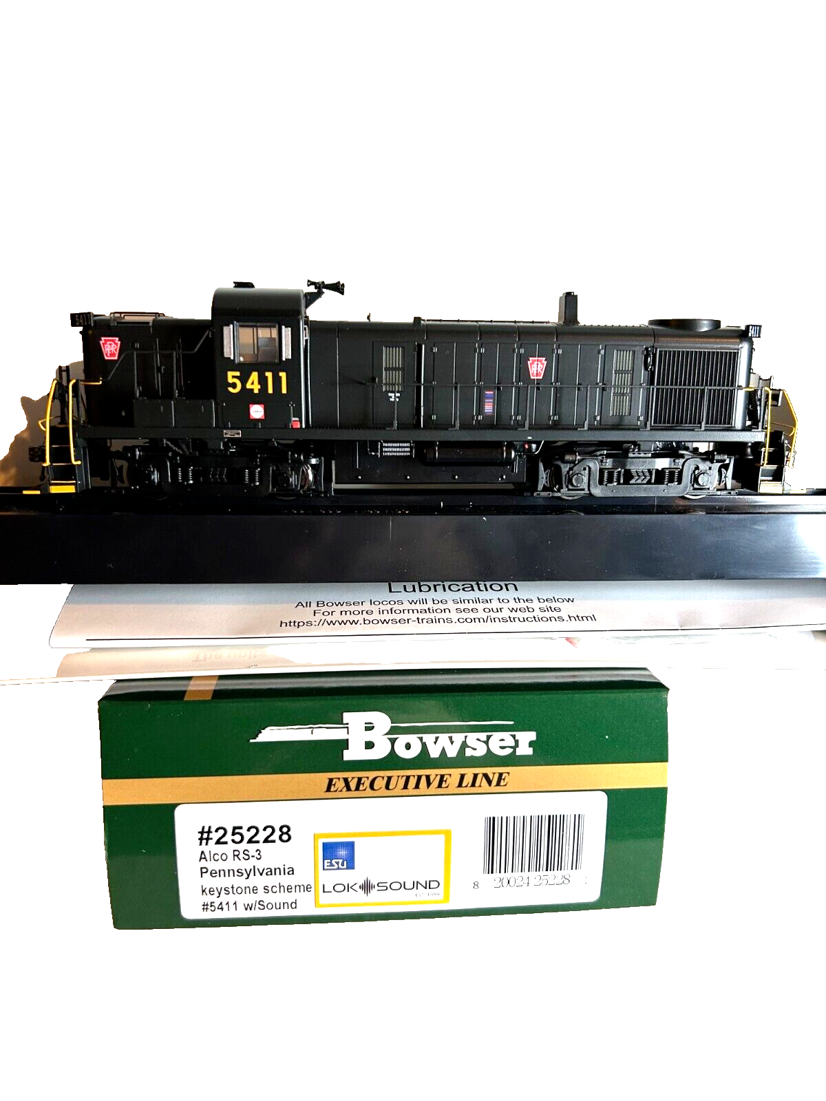 BOWSER #25228 Pennsylvania Alco RS-3 Phase III Diesel Loco #5411 w/DCC ...