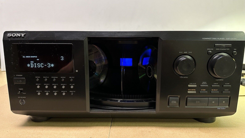 Sony CDP-CX355 300 Disc Mega Storage CD Changer Player No Remote Tested ...