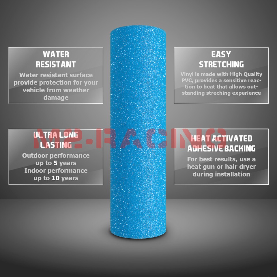 Premium Matte Glitter Sparkle Vinyl Wrap Sticker Decal Sheet Bubble ...