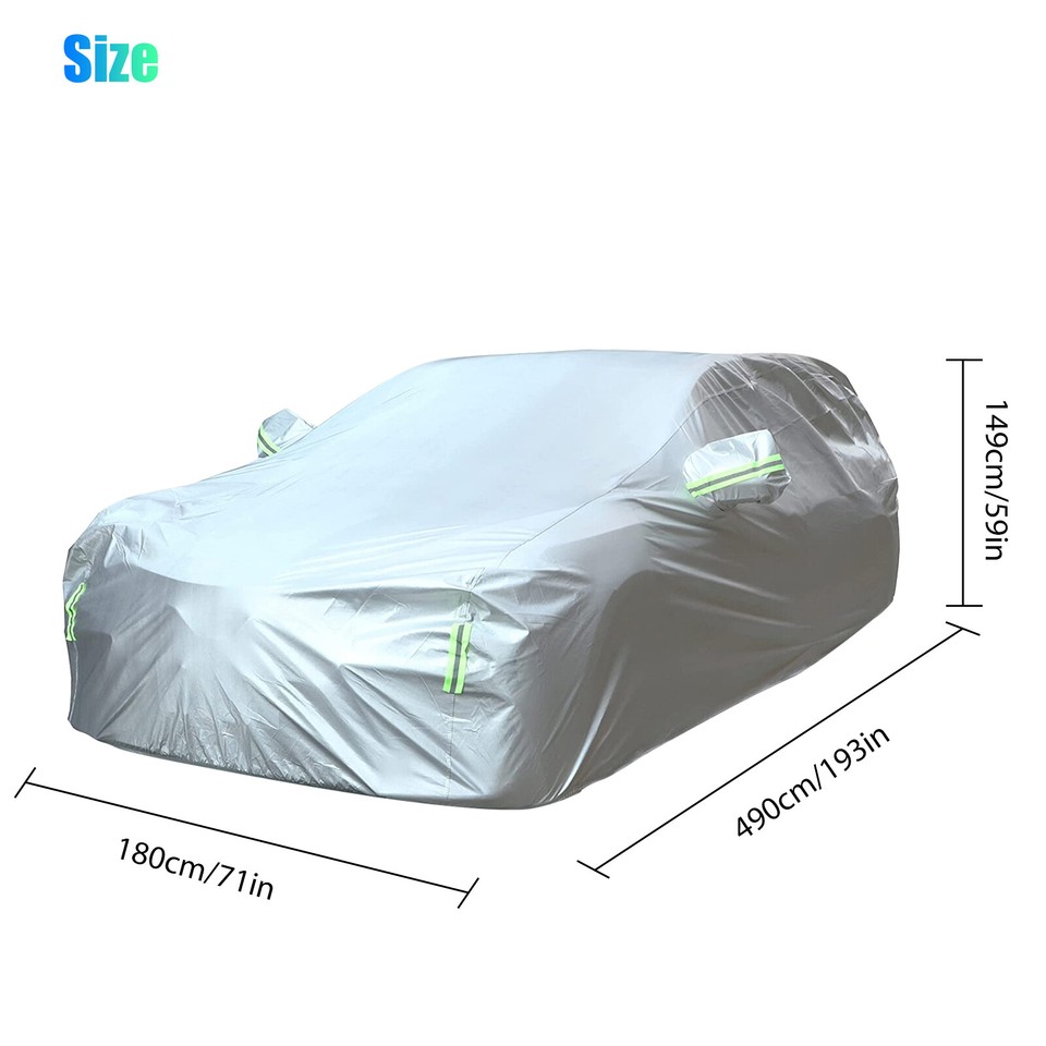 Full Car Cover Outdoor Waterproof Sun UV Dust Rain Resistant Protection ...