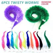 6pcs Magic Wiggly Twisty Fuzzy Worm Carnival Party Fun Wurli Toy Cat ...