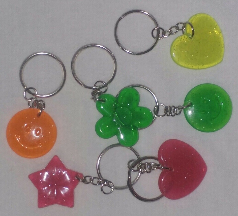 Mini Plastic Key Rings. Lot of 6 | eBay