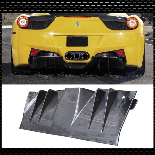 Carbon Fiber V Style Rear Bumper Diffuser Lip For Ferrari 458 Italia ...