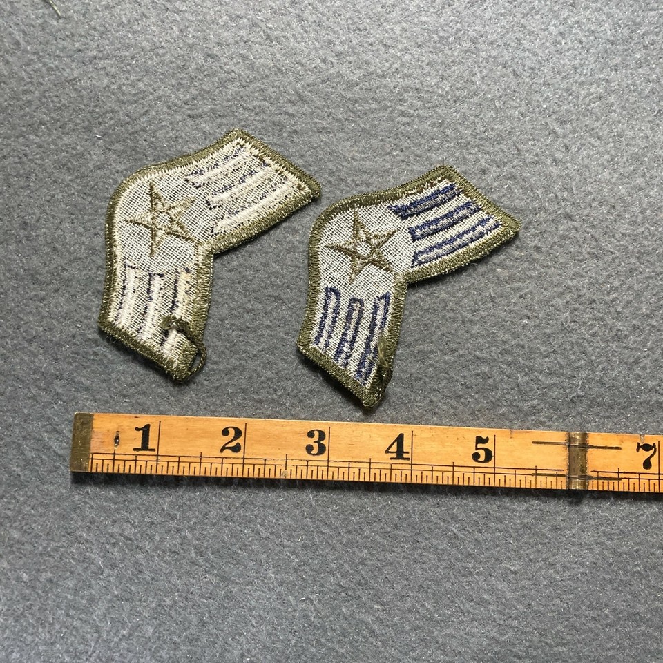 Pair Of US Air Force Senior Airman Patches Chevron Subdued R1* | eBay