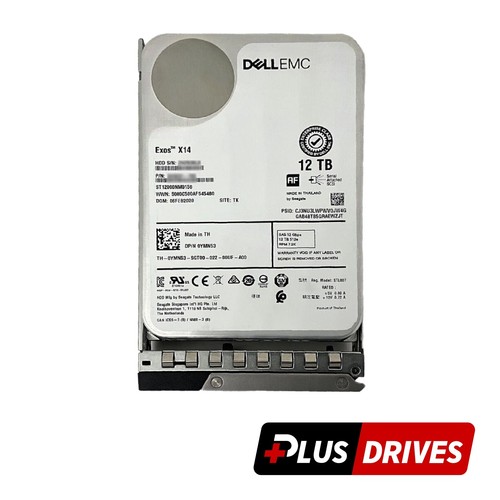 Dell YMN53 12TB SAS3 12Gb/s 7.2K 256MB 512e LFF Server HD ST12000NM0158 ...