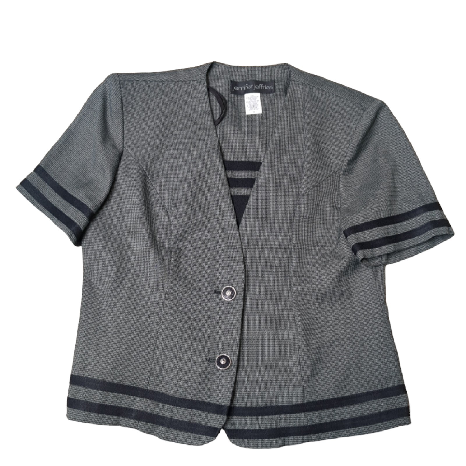 Vintage Jennifer Jeffries Gray Suit Jacket Blazer Siz… - Gem