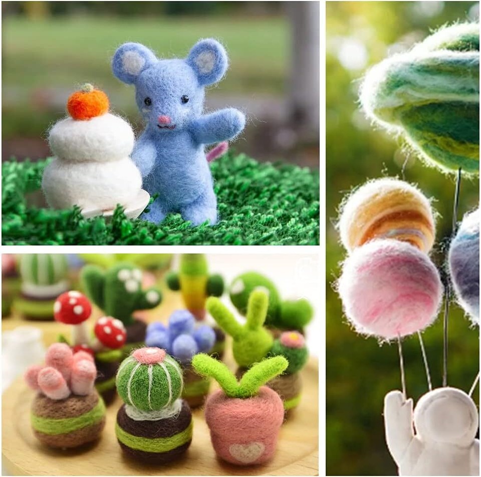 3 Size Needle Felting Tools Wool Felting Kit, 30pcs Needles for Needle ...