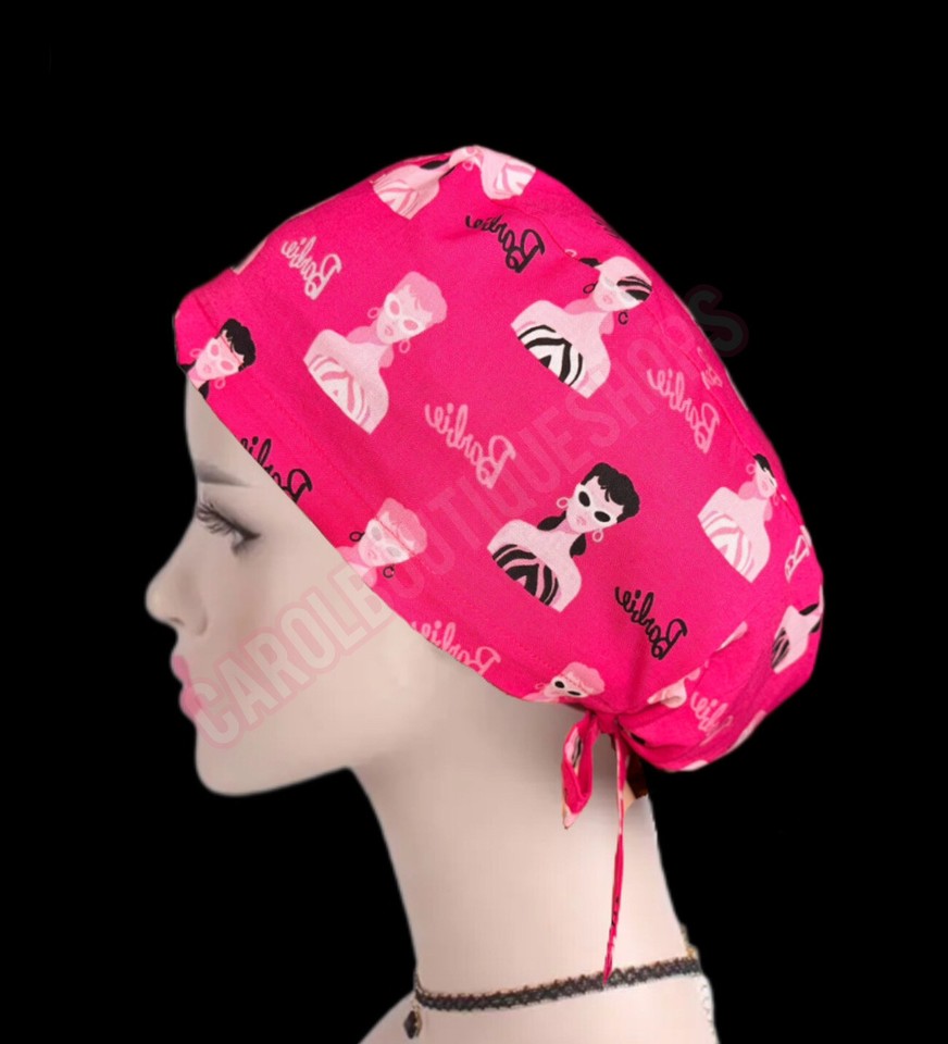Pink Barbie Scrub Cap, retro Barbie surgical cap, Barbie bouffant ...