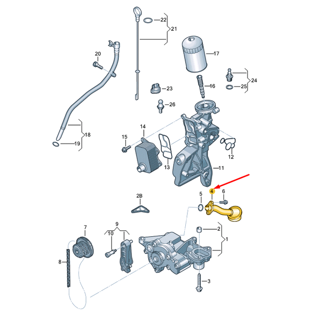 VOLKSWAGEN BEETLE A5 OIL PUMP SUCTION LINE 06J115251S 2013 14995456 ...