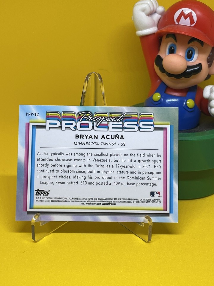 Bryan Acuna 2023 Bowman Chrome Prospect Process #12 Minnesota Twins M16 ...