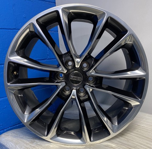 SINGLE 2022-2024 Jeep Wagoneer 22x9 Charcoal Polished 12 Spoke Rims ALY ...