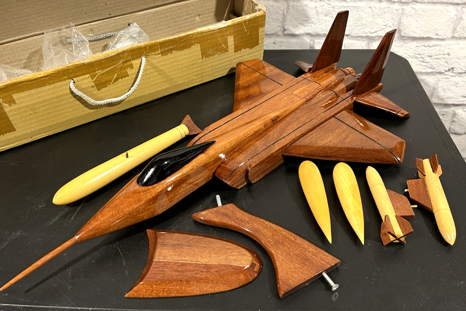 NEW F-15 Strike Eagle Jet Fighter/Bomber Mahogany Display Model 20 ...