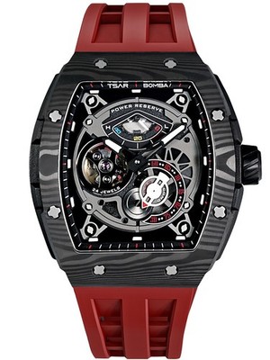 Tsar Bomba Tb8210cf 03 Orologio Uomo Elementar Fibra Di Carbonio
