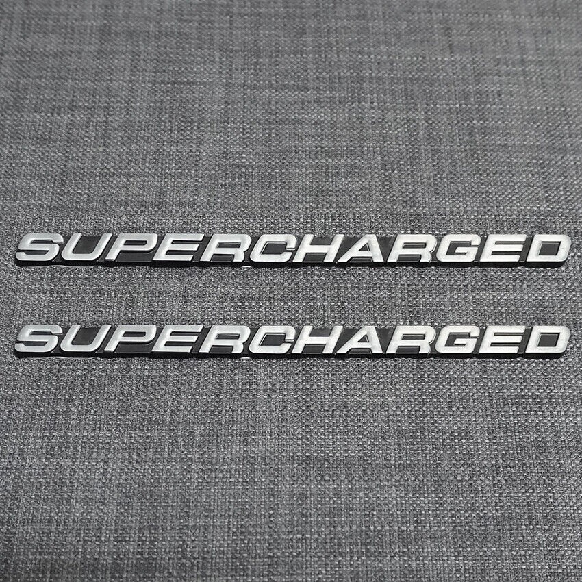 2X Supercharged Emblem Universal 3D Badge Super Charged Logo Nameplate ...
